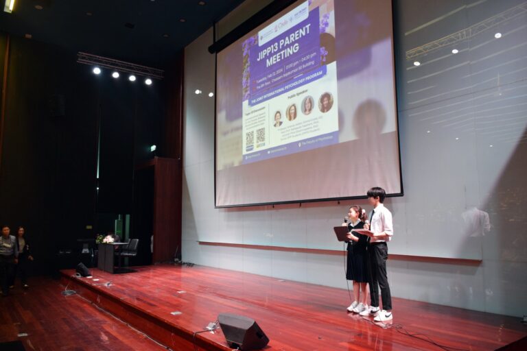JIPP parent meeting 2024 - Faculty of Psychology, Chulalongkorn University